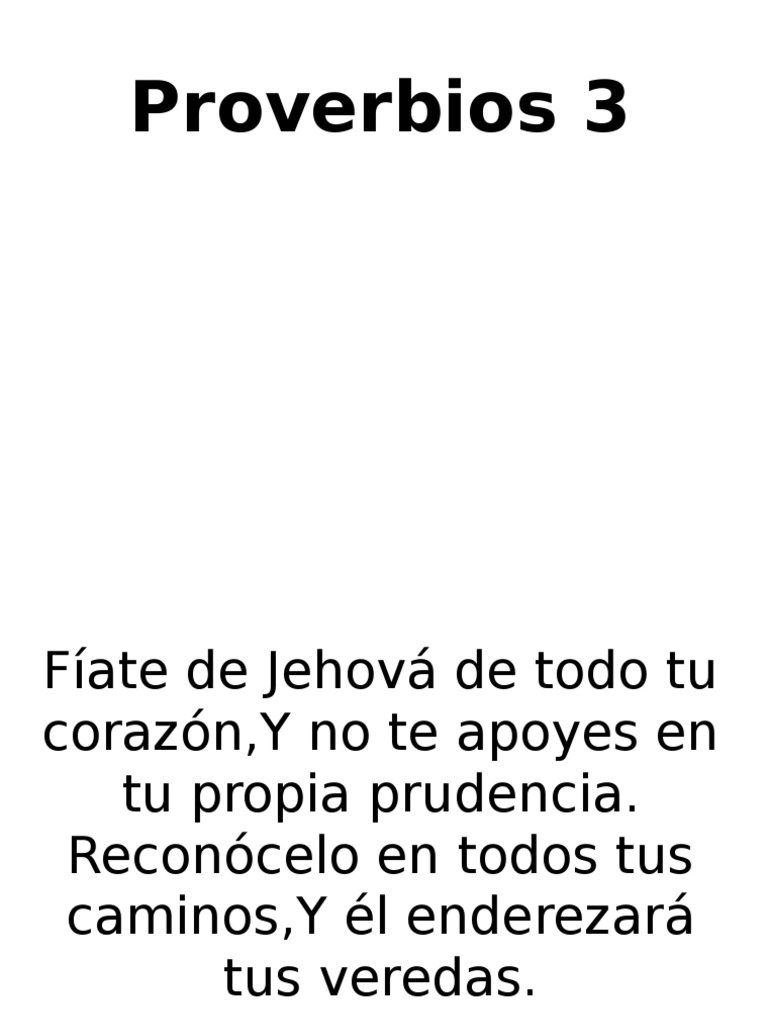 Proverbios 3 | PDF