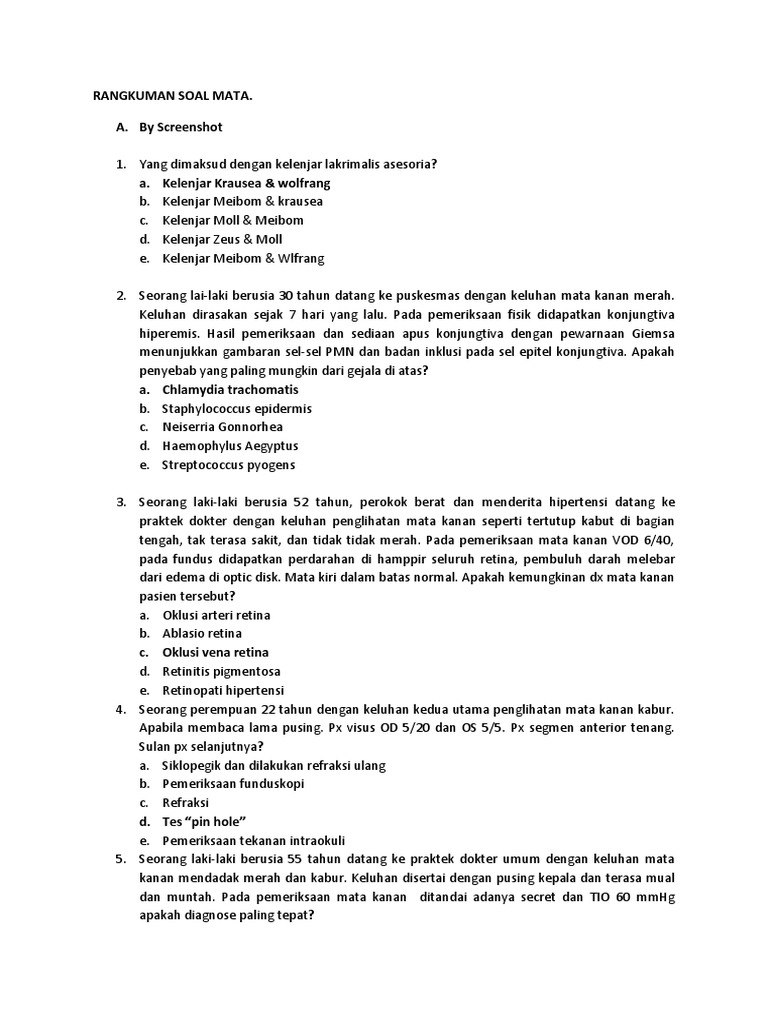 Soal CBT Mata Rekapan PDF | PDF