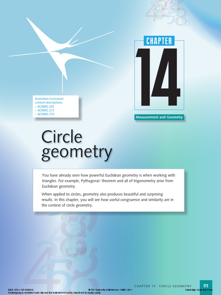 Chap 14 Circle Geometry PDF | PDF | Circle | Angle