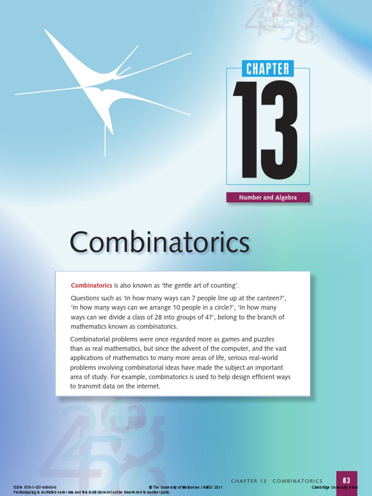 Chap 13 Combinatoricspdf Combinatorics Physics And Mathematics Free 30 Day Trial Scribd 3663