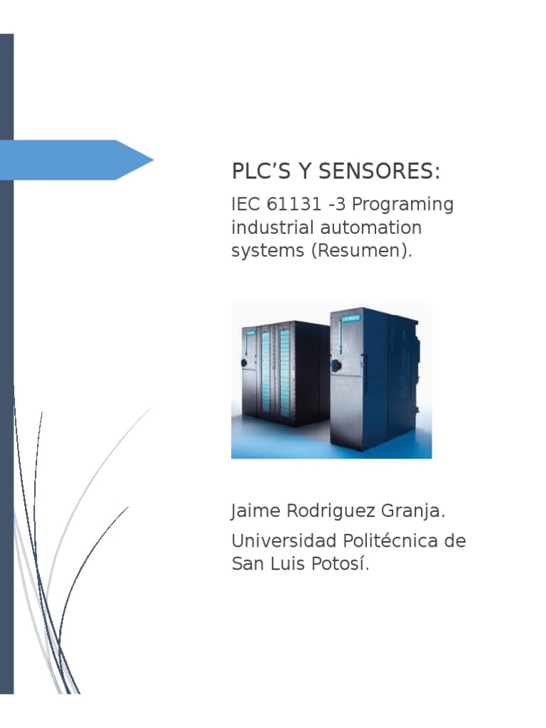 Resumen IEC 61131-3 | PDF | Lenguaje de programación | Programa de computadora