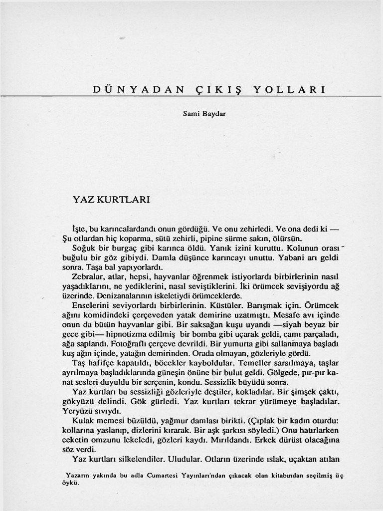 Adan Çikis Yollari - Sami Baydar