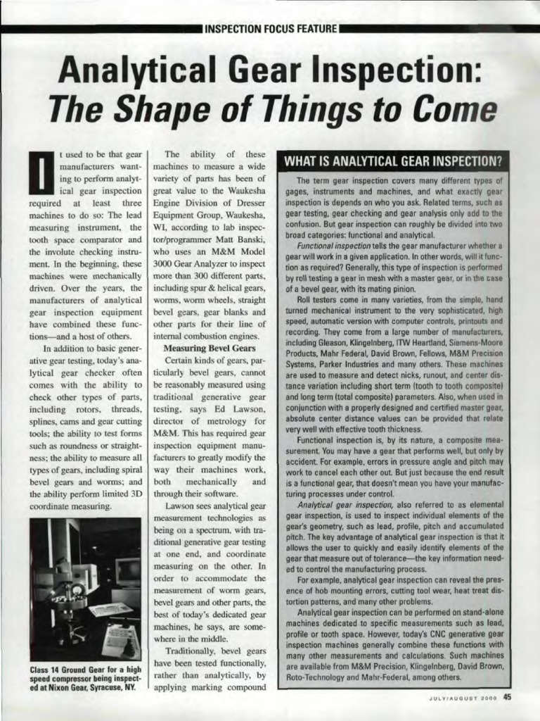 Analytical Gear Inspection - The Shape of Things To Come | Download ...