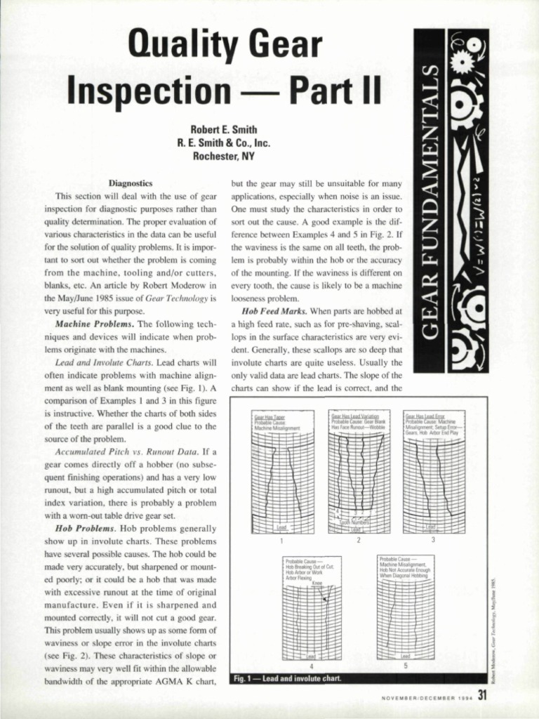 Quality Gear Inspection - Part II PDF | PDF | Gear | Calibration