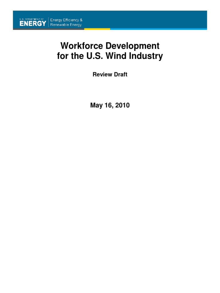 Workforce Roadmap DRAFT | PDF | Workforce Development | Wind Power
