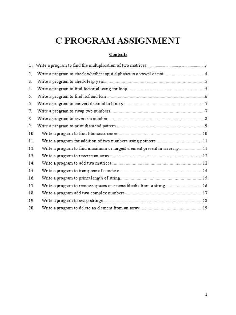 C Program Assignment | PDF | Matrix (Mathematics) | Computer Programming