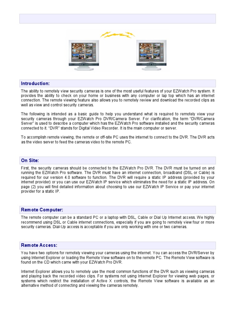 How To Remotely View Security Cameras Using The Internet | PDF | Ip ...