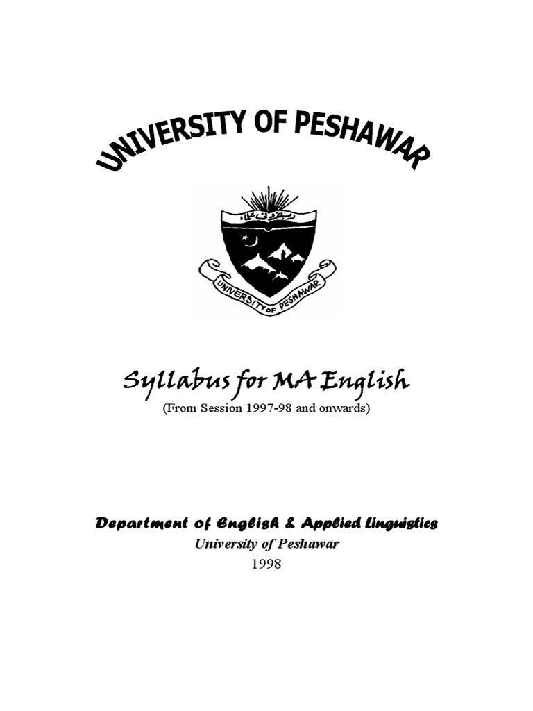 MA English Syllabus Overview | PDF | English Literature | Poetry