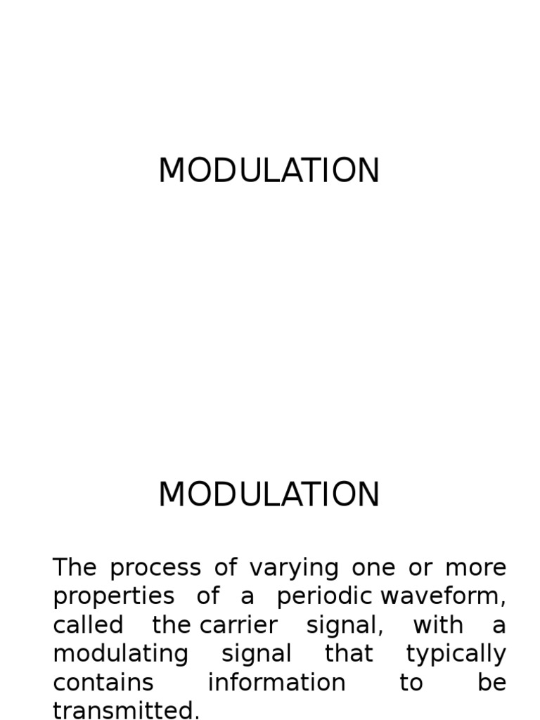 Understanding Modulation Types and Devices | PDF | Computers
