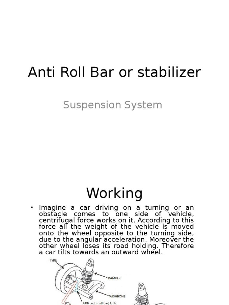 Anti Roll Bar or Stabilizer and Angles | PDF | Suspension (Vehicle ...