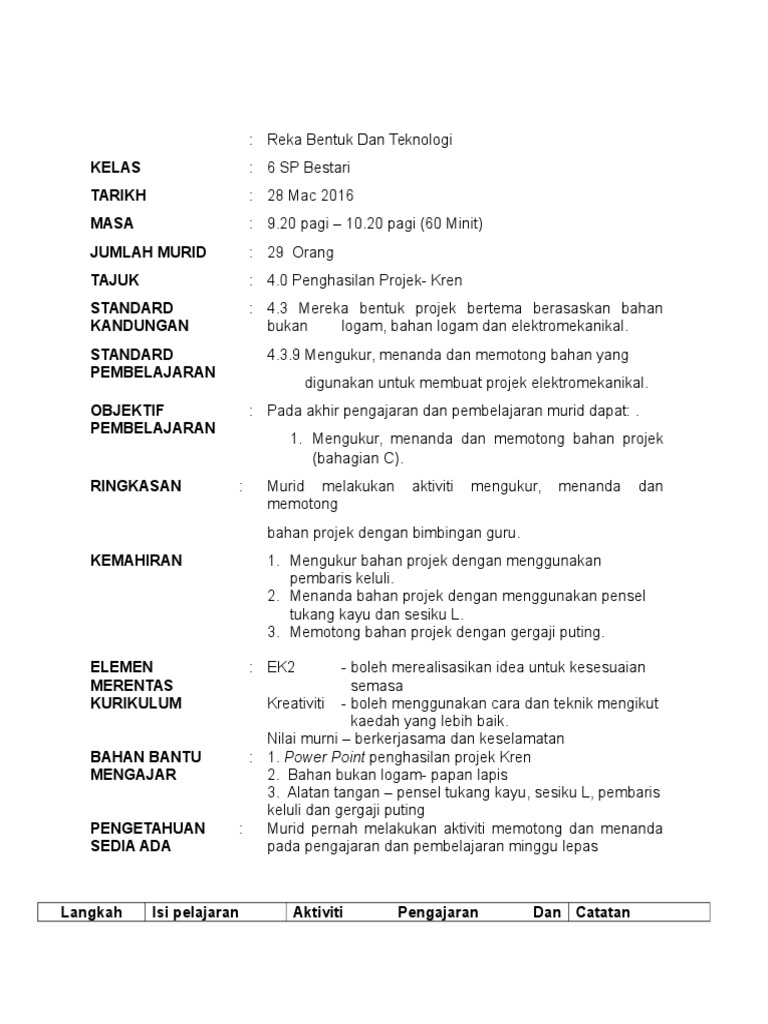 RPH RBT Tahun 6 M10 | PDF