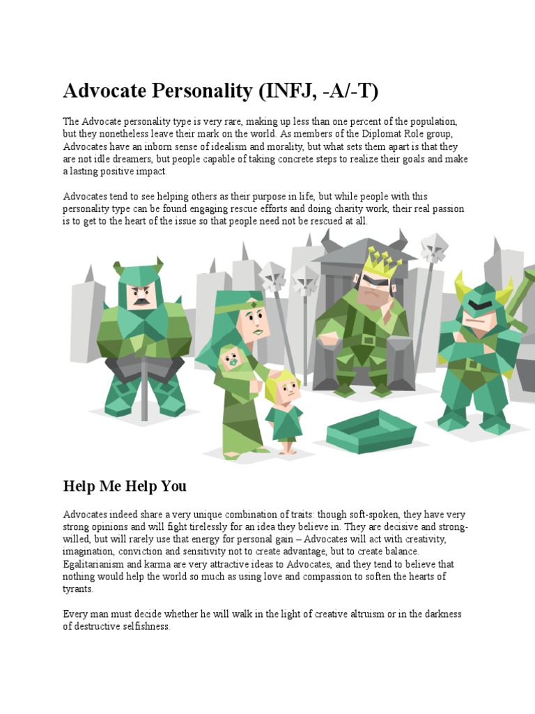 INFJ Advocate Personality Guide | PDF | Friendship | Motivation