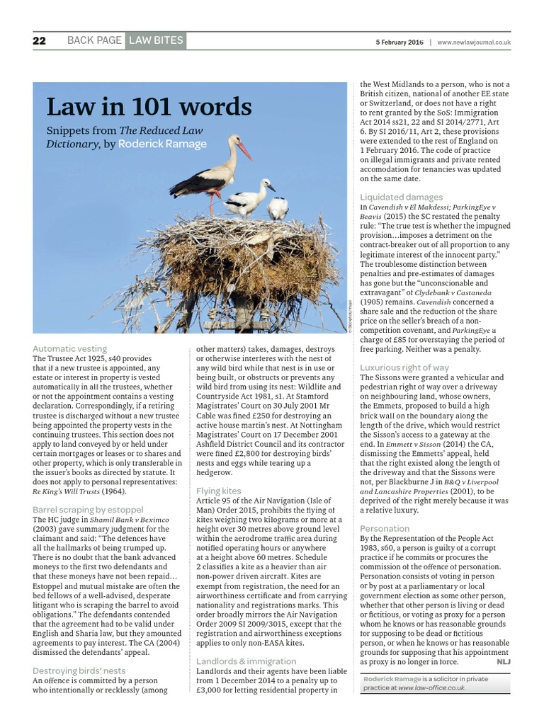 Law in 101 Words: Roderick Ramage | PDF | Civil Law (Common Law) | Virtue