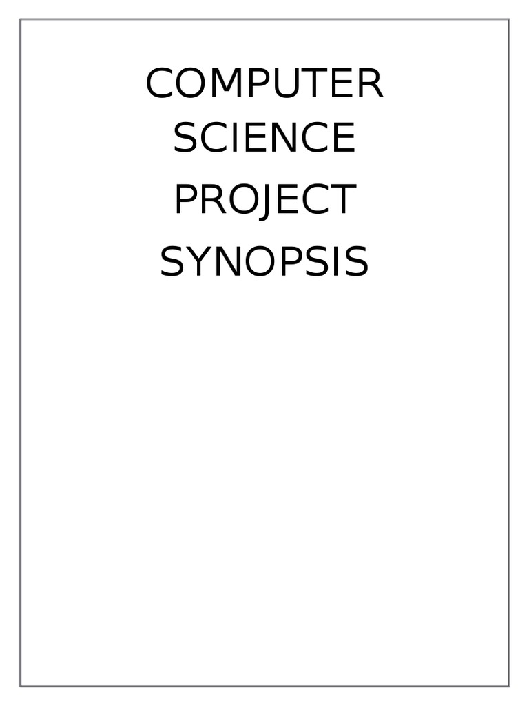 Cs Synopsis (Fee Collection) | PDF | Input/Output | User Interface