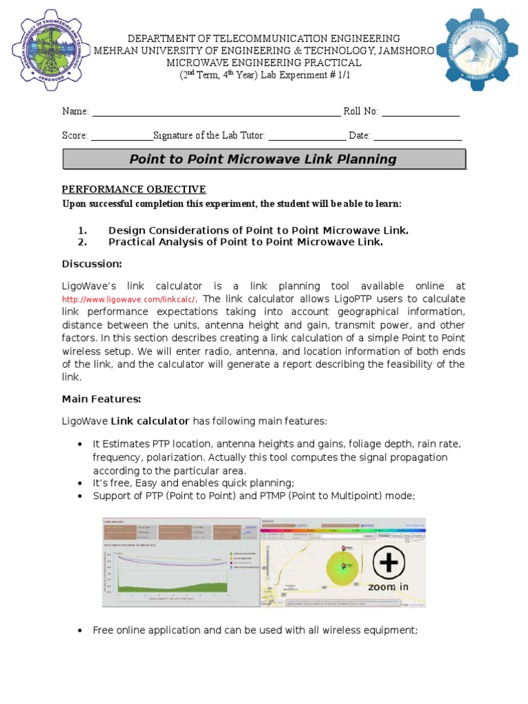 Point To Point Microwave Link Planning | PDF | Microwave | Antenna (Radio)