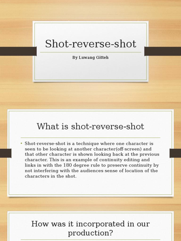 Shot Reverse Shot | PDF