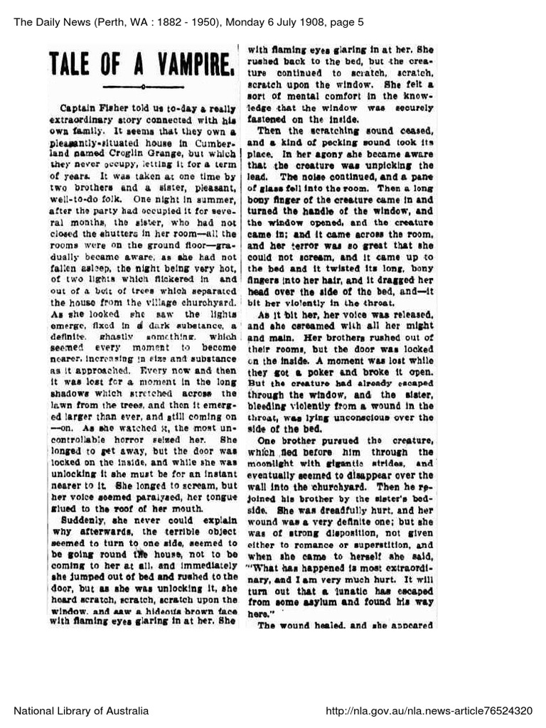 Croglin Grange Vampire (1906) PDF | PDF