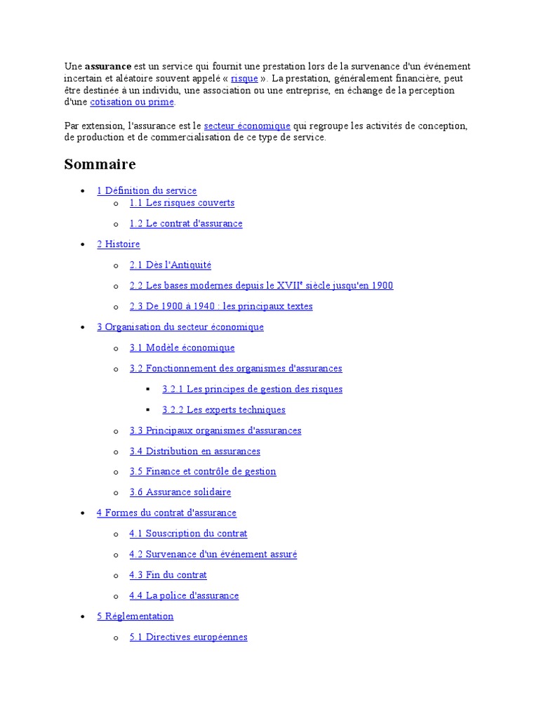 Comprendre l'assurance et ses contrats | PDF | Courtier | Assurance