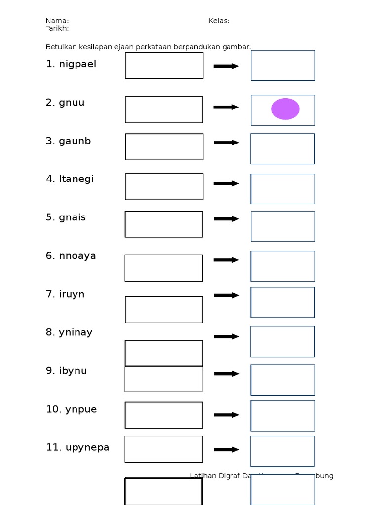 Latihan Digraf Dan Konsonan Bergabung | PDF