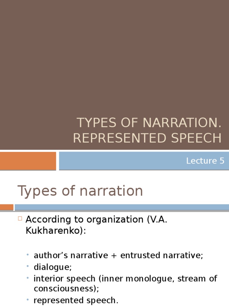 05 - Types of Narration + Morphology | PDF