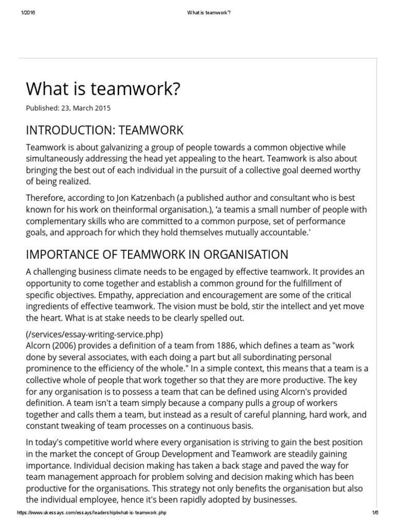 What Is Teamwork | PDF | Motivation | Motivational