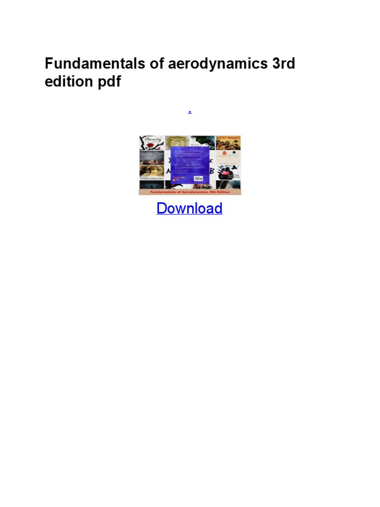 Fundamentals of Aerodynamics 3 RD Edition PDF | PDF | Aerodynamics ...