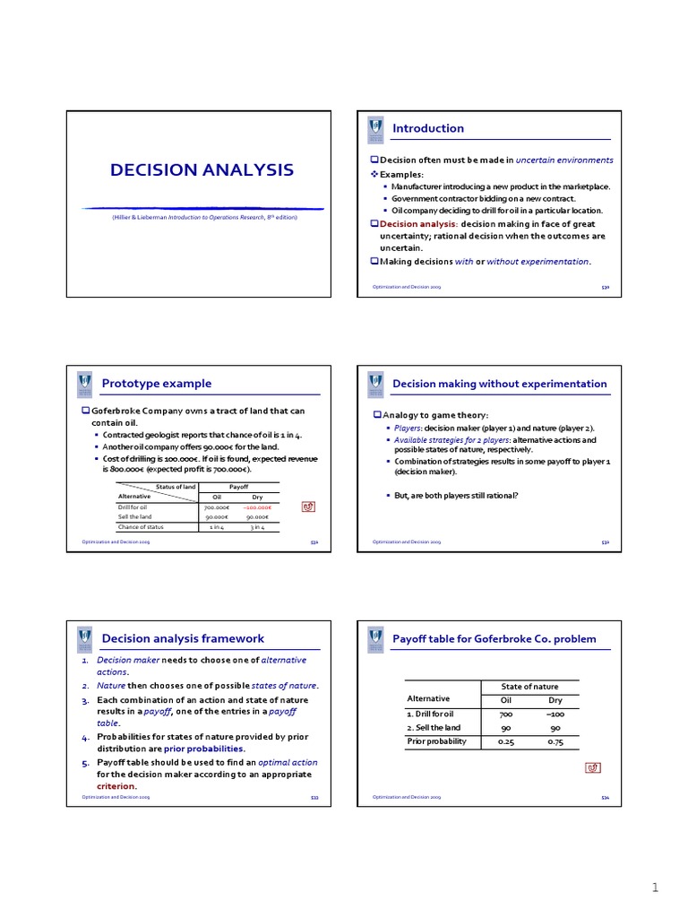 10 OD Decision Analysis H | PDF | Utility | Mathematical Optimization
