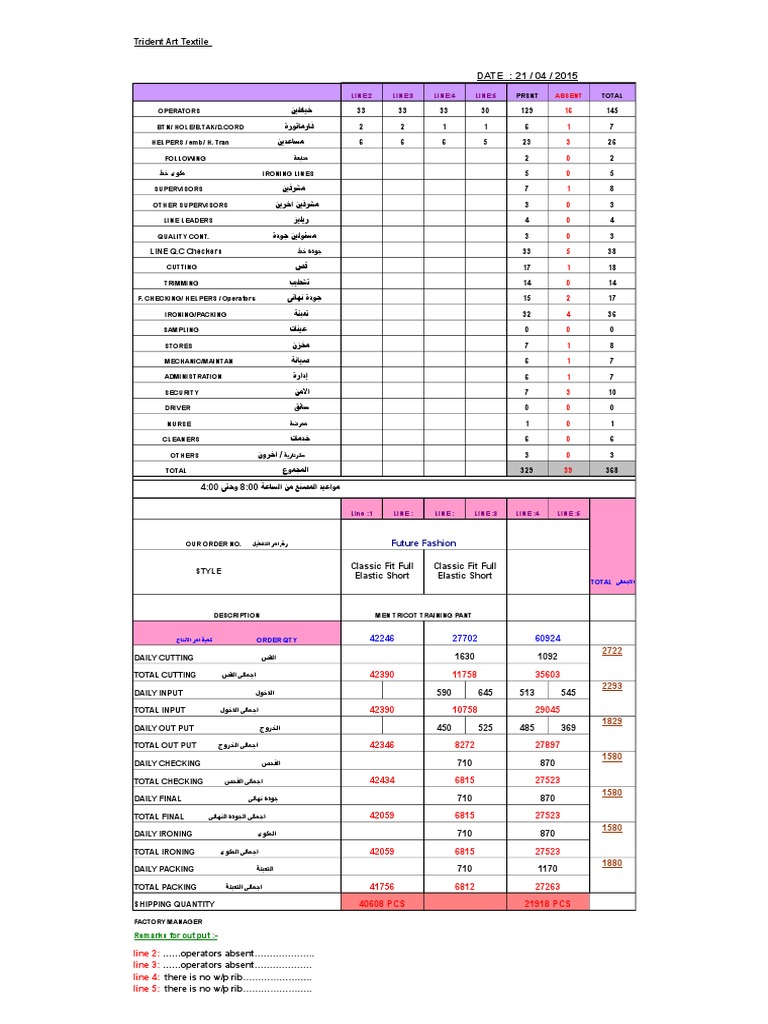 Daily Production Report 28 | PDF