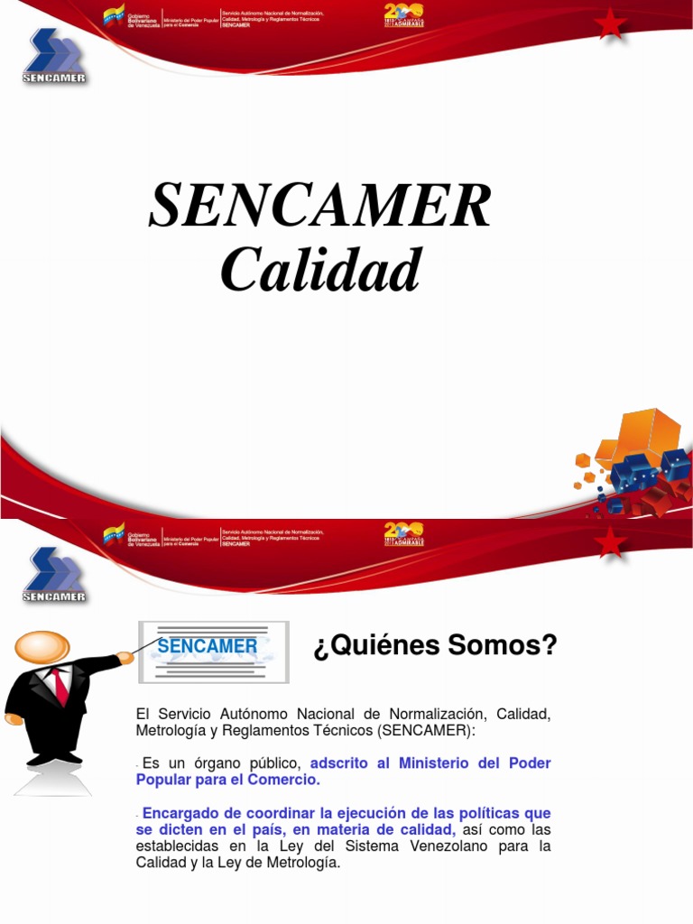 SENCAMER: Normas y Funciones en Venezuela | PDF | Metrología | Calidad ...