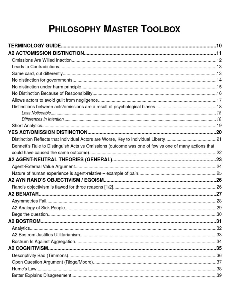 Philosophy Master Toolbox (INCOMPLETE) | PDF | Metaphysical Naturalism | Morality