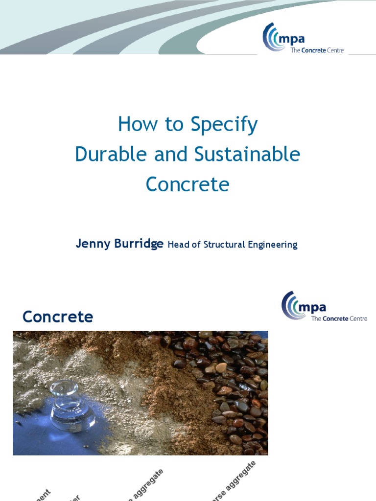 Specifying Durable Sustainable Concrete | PDF | Construction Aggregate ...