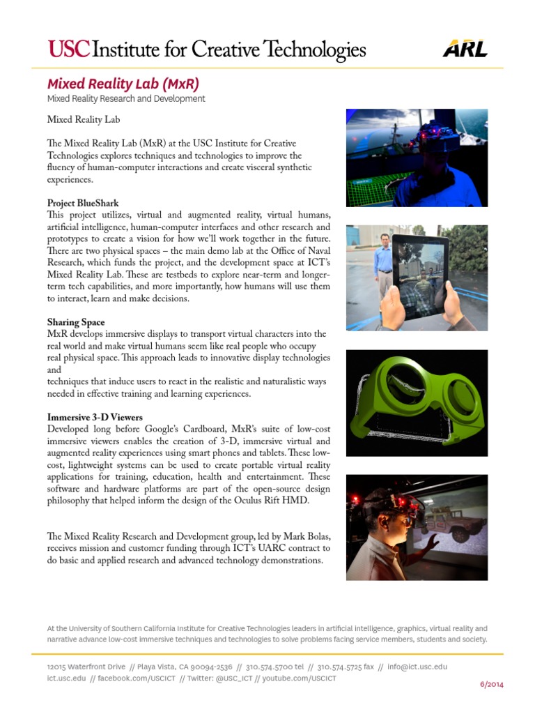 Mixed Reality Lab (MXR) | PDF | Technology & Engineering