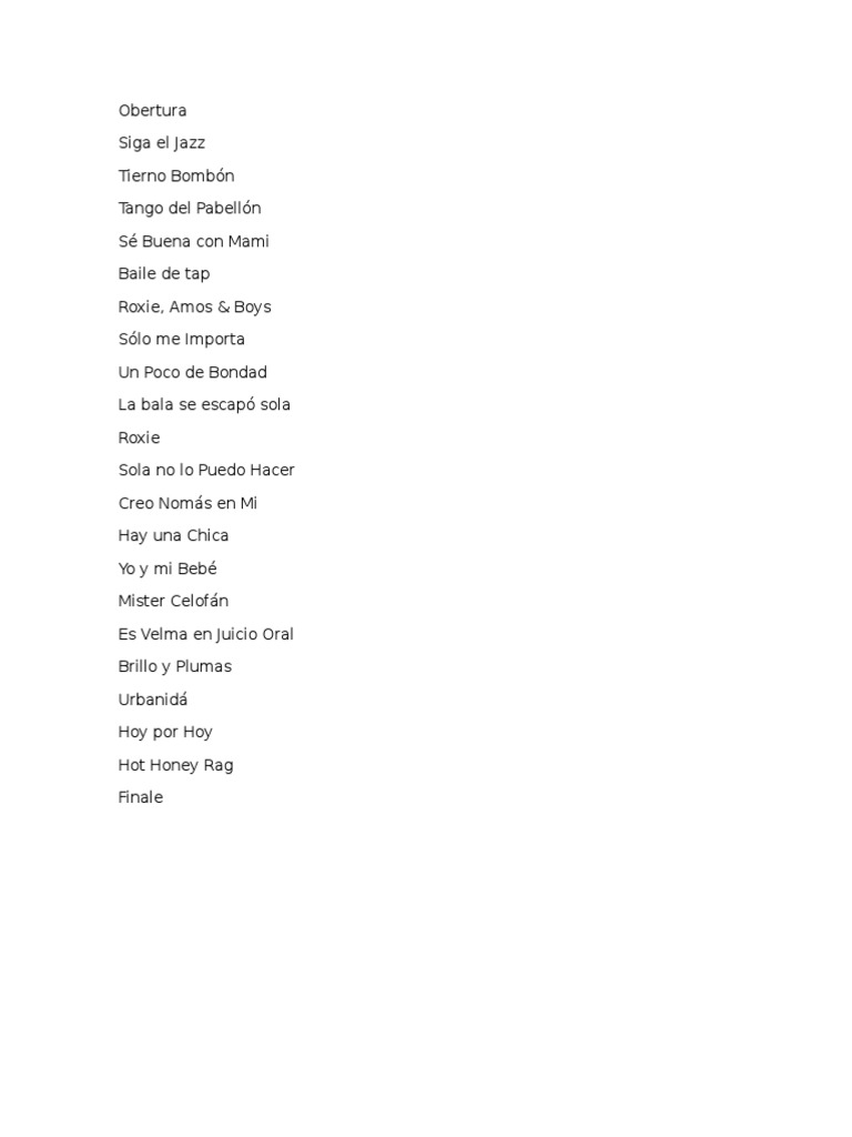 Libreto Chicago | PDF | Amor