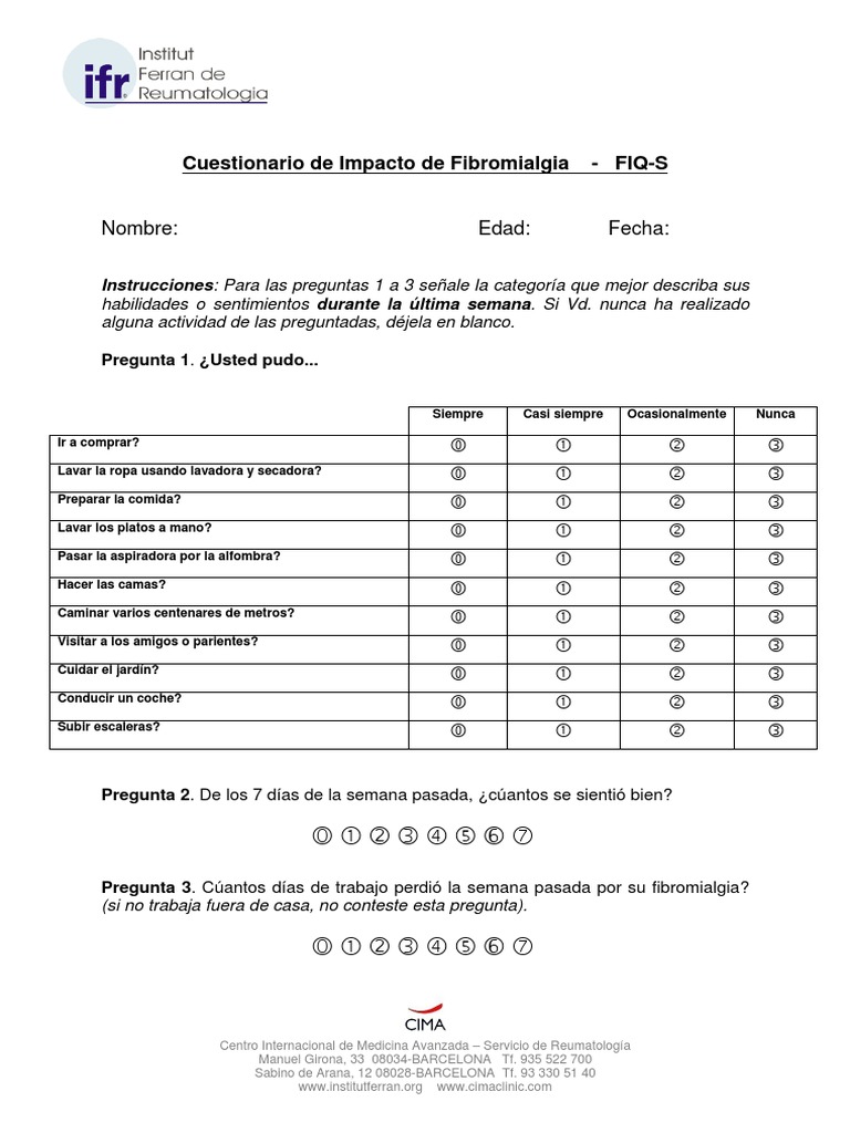 FIQ Español IFR PDF | PDF | Agitación | Bienestar
