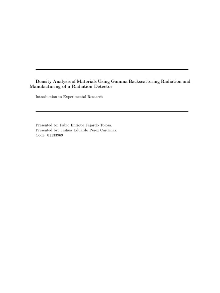 Research Paper | PDF | Ionizing Radiation | Gamma Ray
