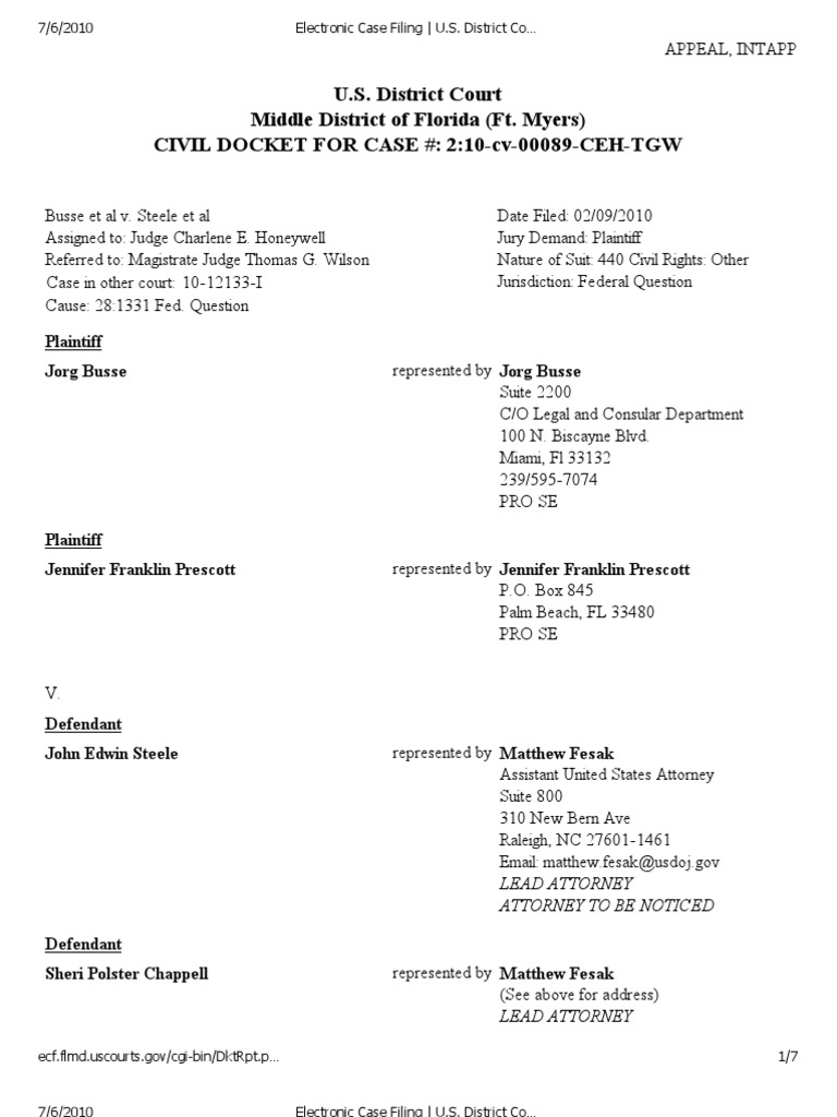 Crimes of Crooked U.S. Judge Charlene E. Honeywell On The Record | PDF ...
