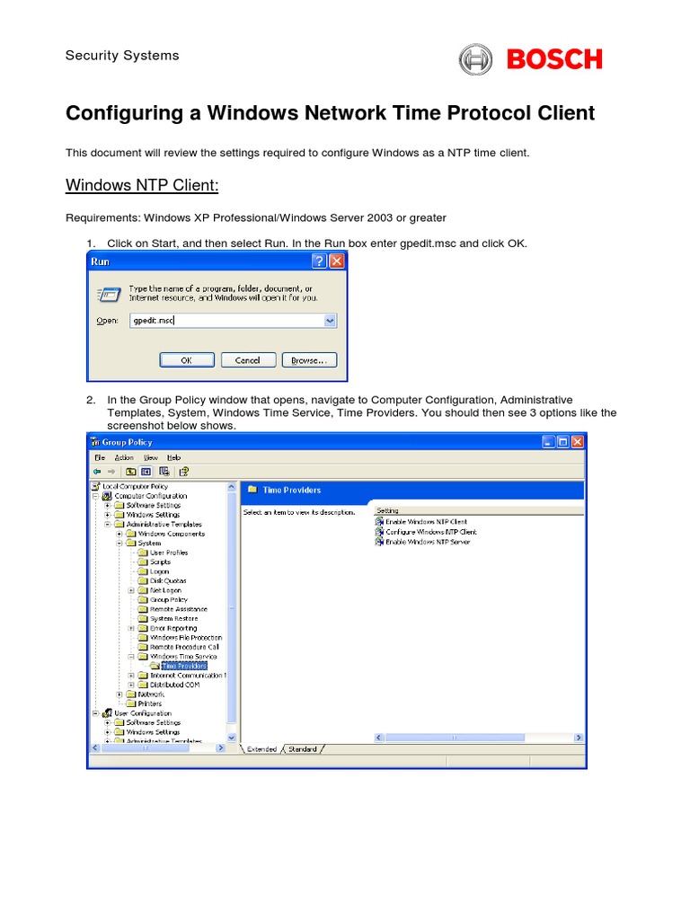 Configuring A Windows NTP Client PDF | PDF | Finance & Money Management ...
