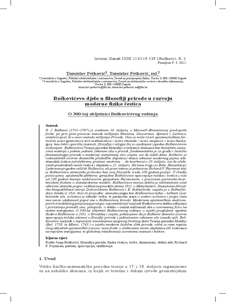 Rudjer Boskovic | PDF