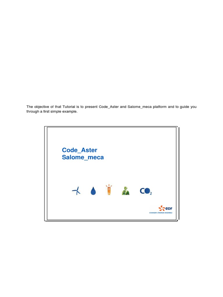 Tutorial Getting Started With Code Aster PDF | PDF | Finite Element ...