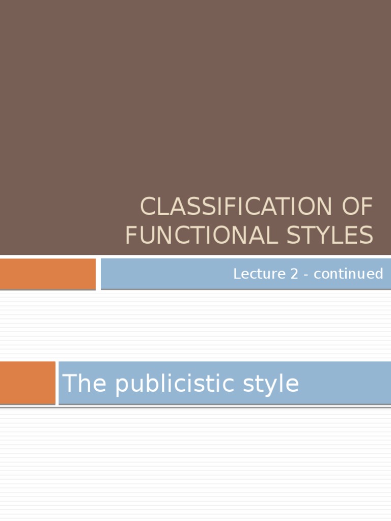 02.3 - Classification of Styles | PDF | Adverb | Verb