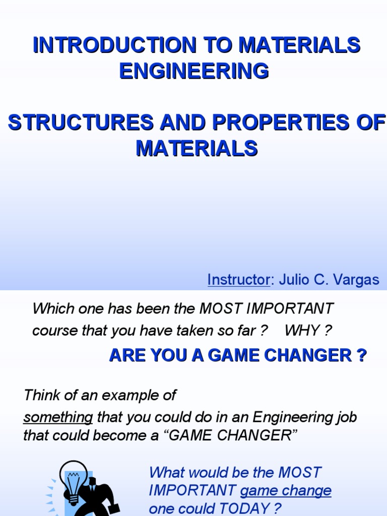 Introduction To Materials Engineering Structures and Properties of ...