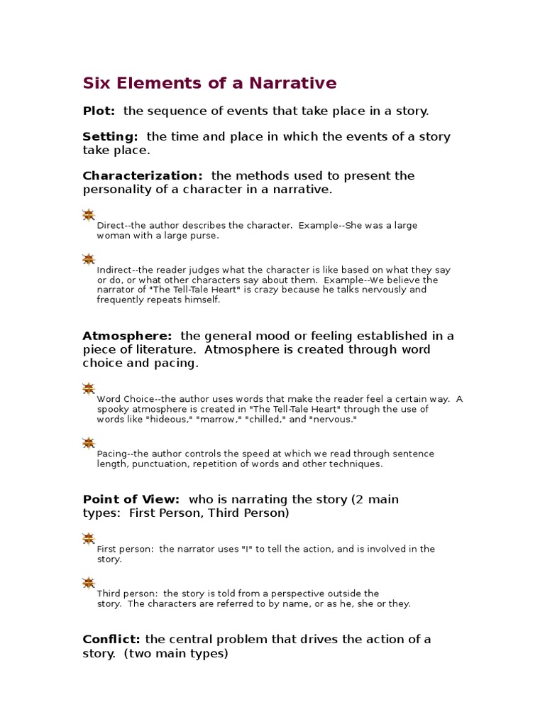 Six Elements of A Narrative | PDF