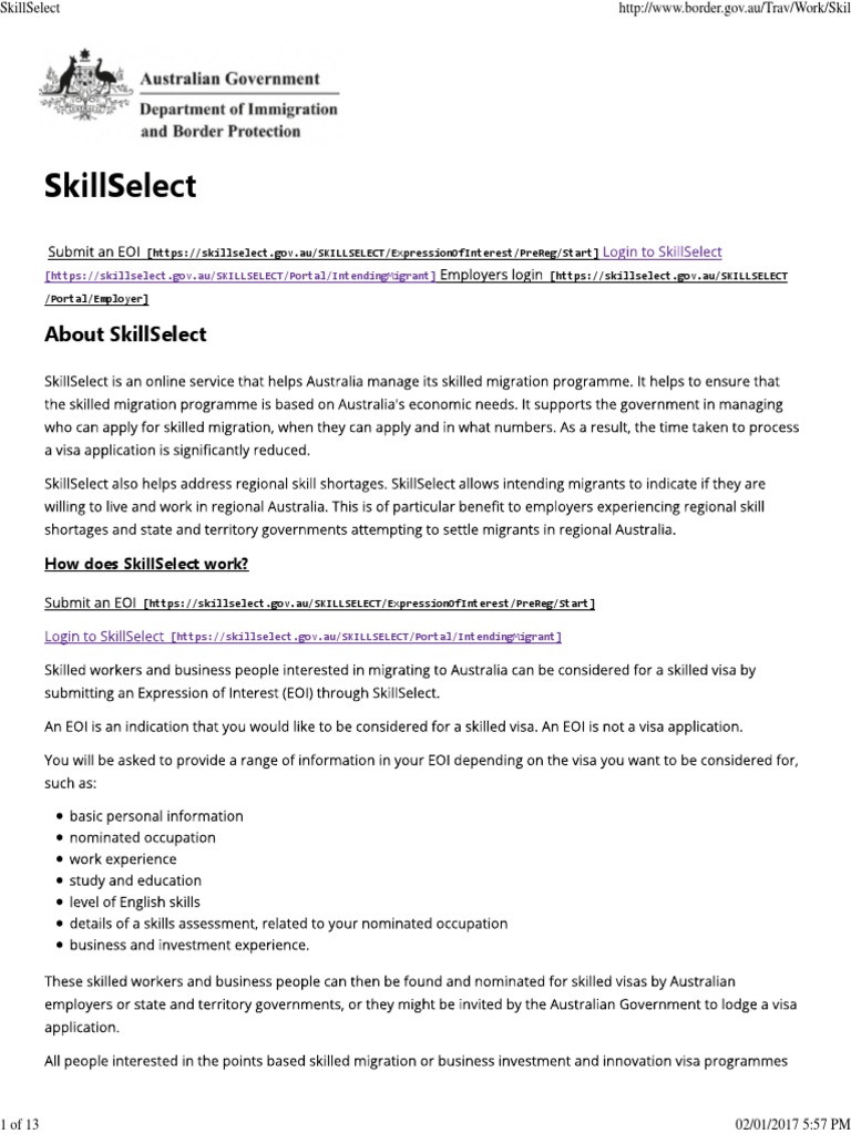 SkillSelect Ceilings 02-01-17 | PDF | Business