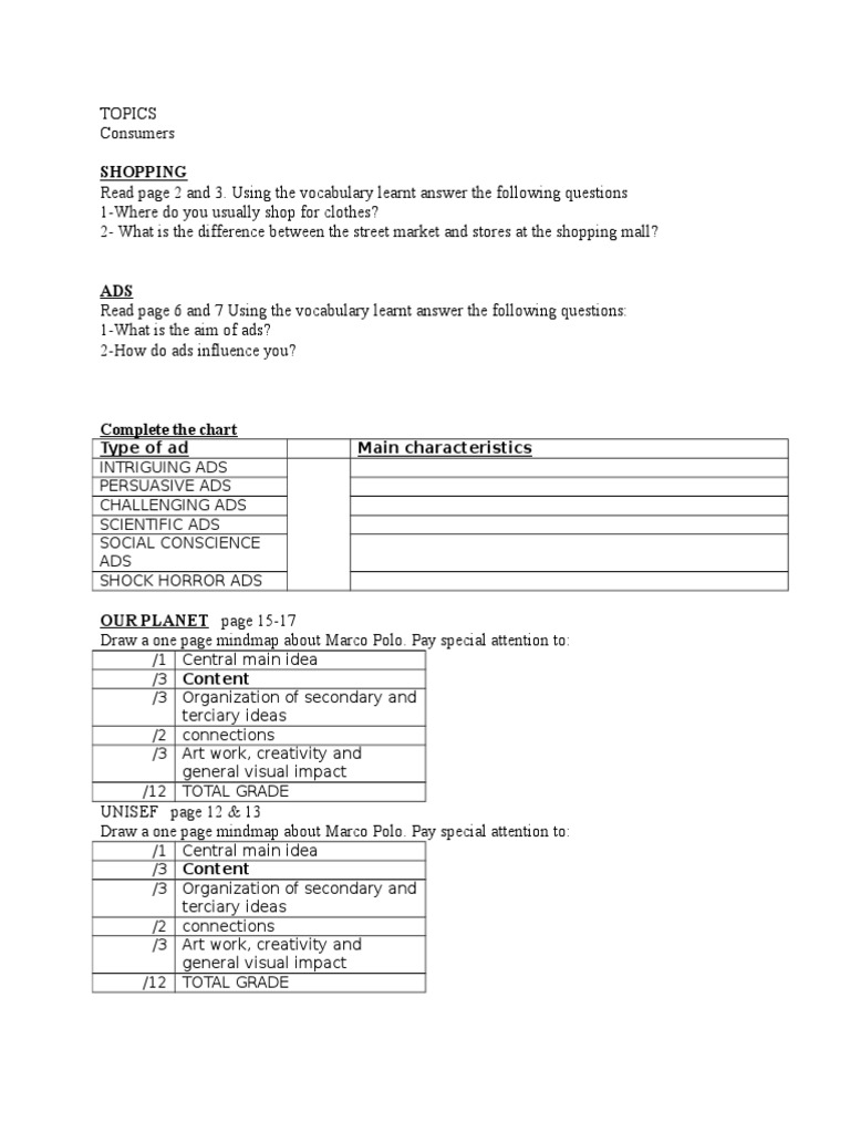 Handout Booklet Topics Consumers | PDF