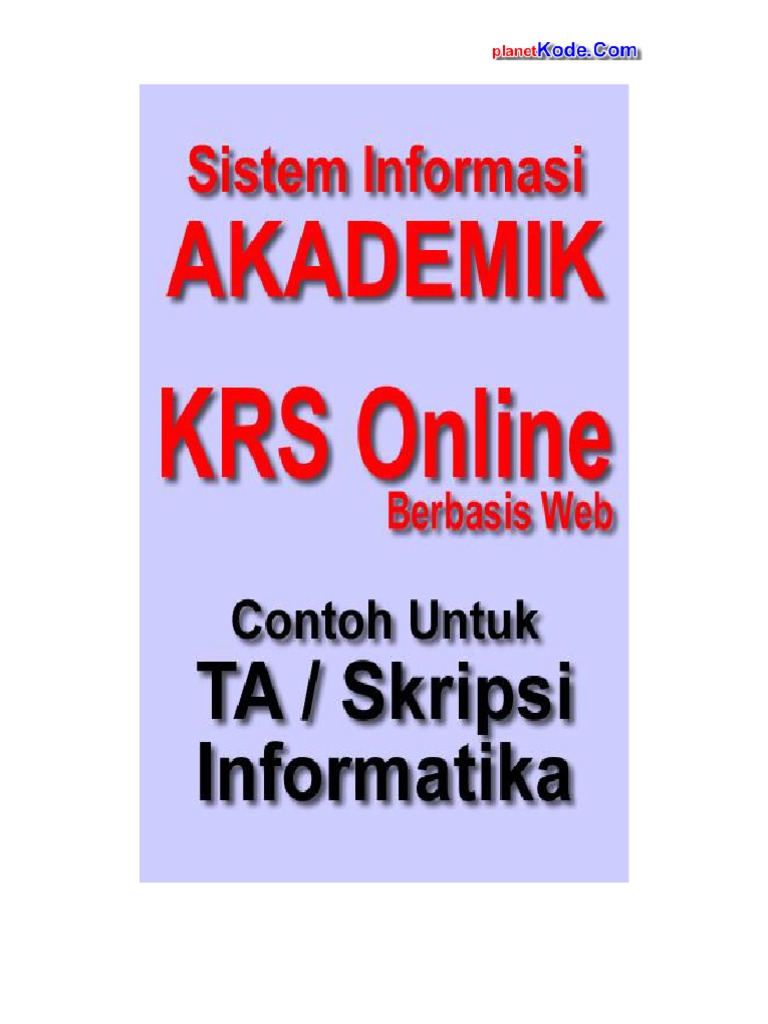 Desain ERD Dan Analisis Sistem Informasi Akademik Kampus - KRS Online ...