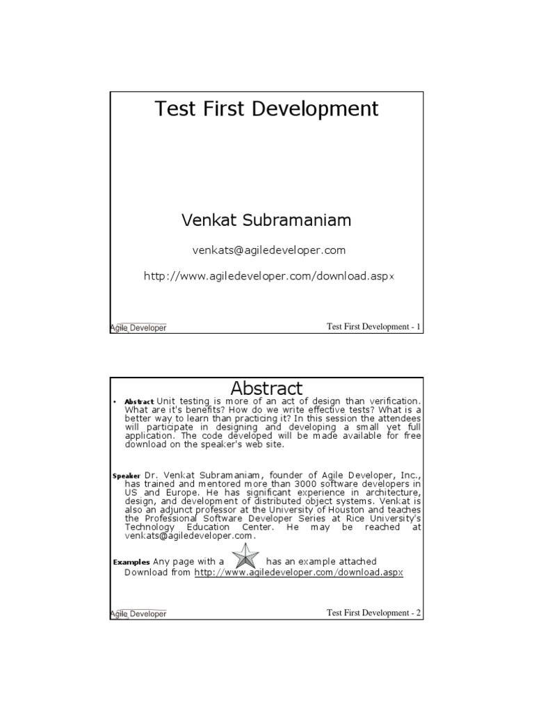 Test First Development - 1 | PDF