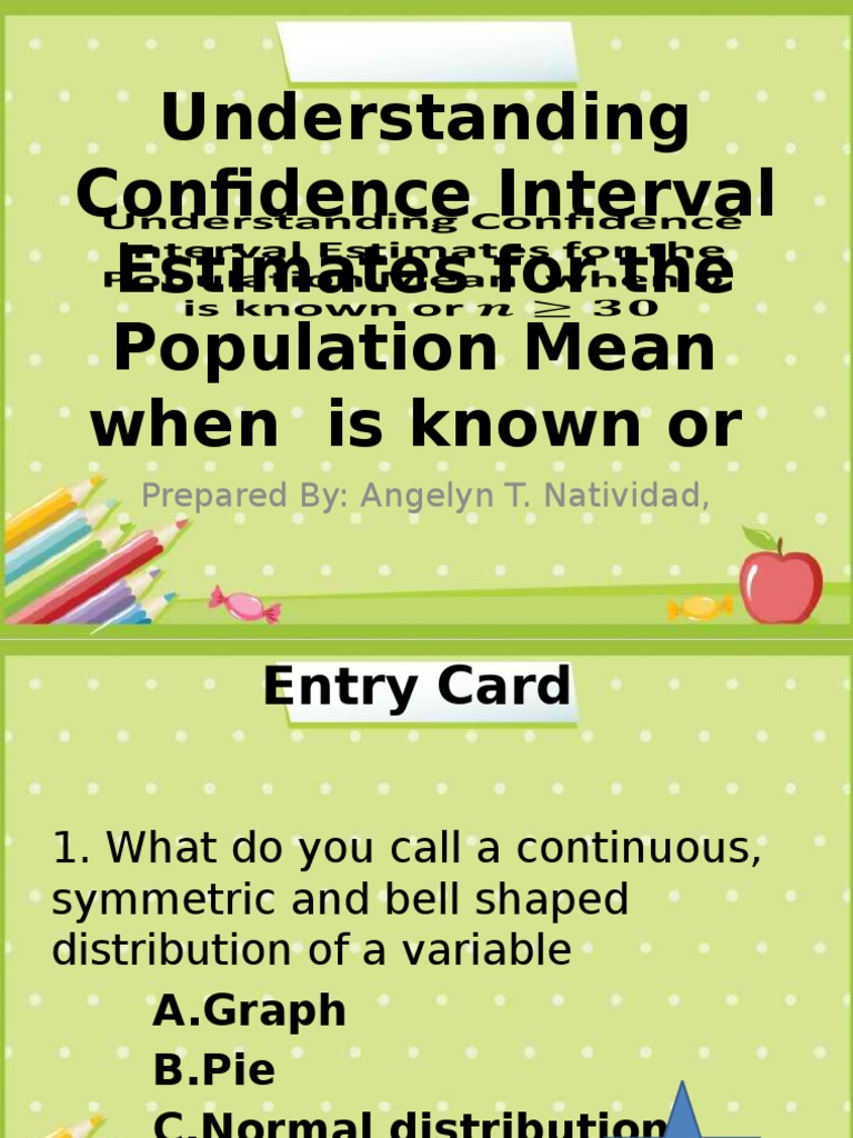 Confidence Interval | PDF | Confidence Interval | Analysis