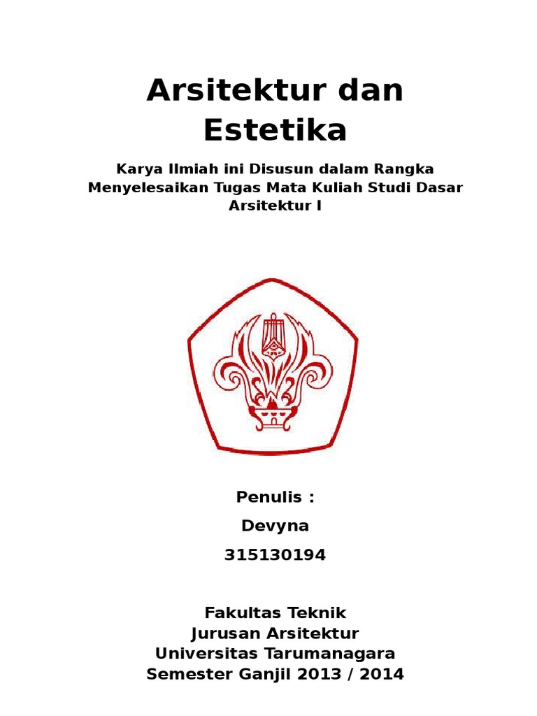 Arsitektur dan Estetika dalam Karya Ilmiah | PDF | Seni
