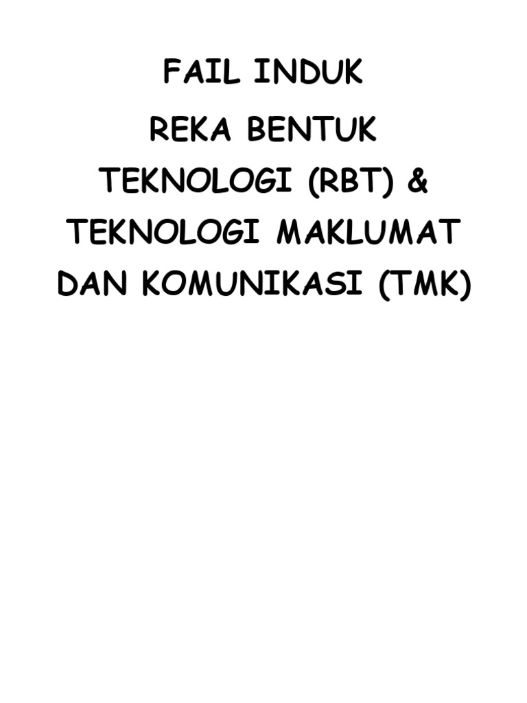 Muka Depan Fail Induk | PDF