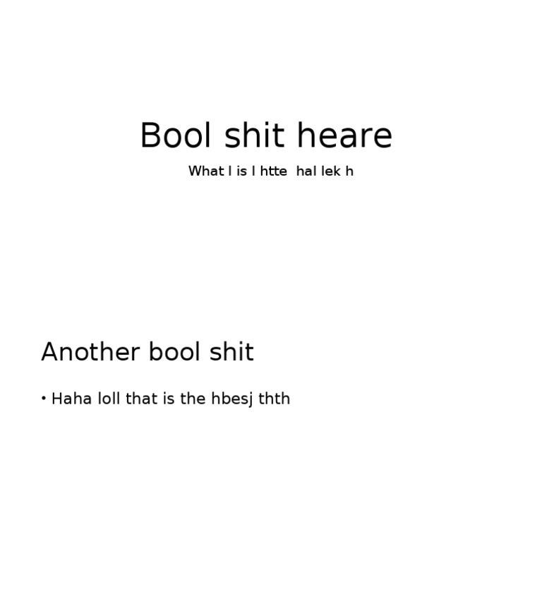 Bool Shit Heare: Whatiisihtte Hallekh | PDF